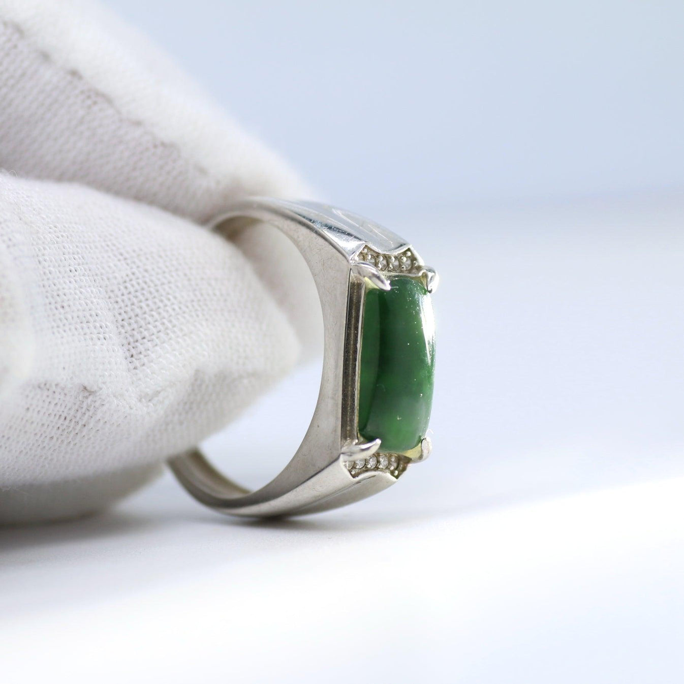 Type A Jadeite Jade Inlay Ring Series – Jade-collector.com
